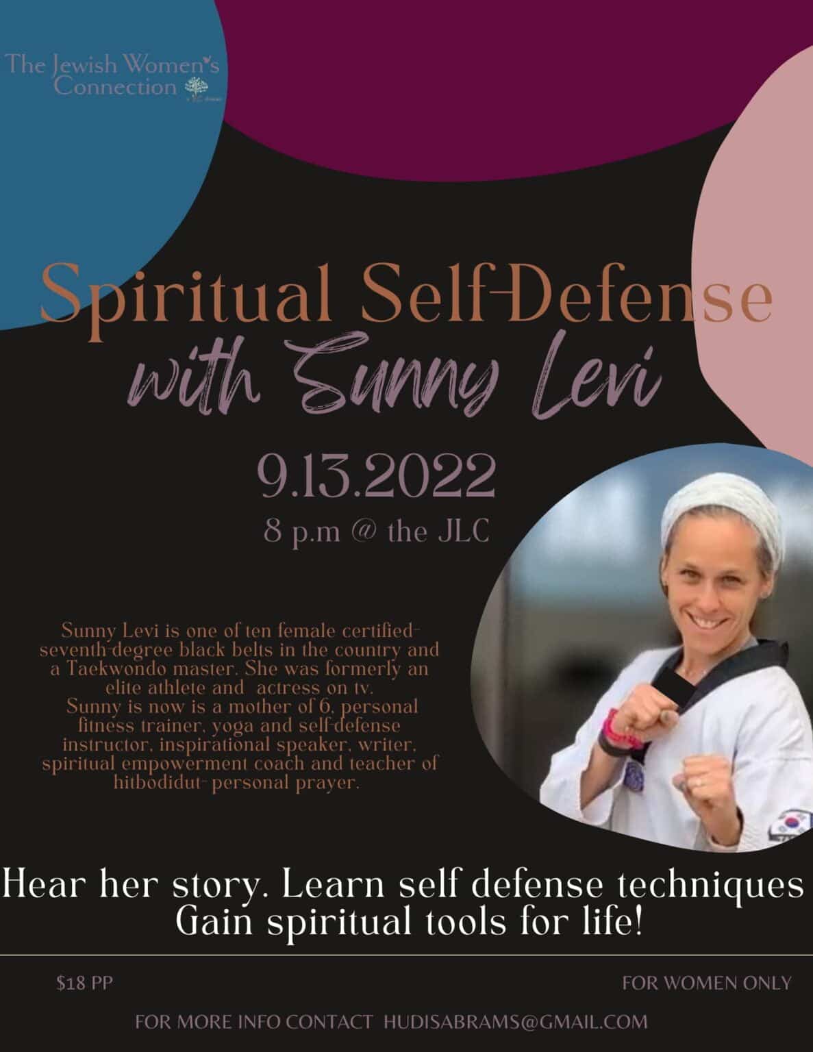 Spiritual Self-Defense with Sunny Levi at the JLC – For Women Only ...