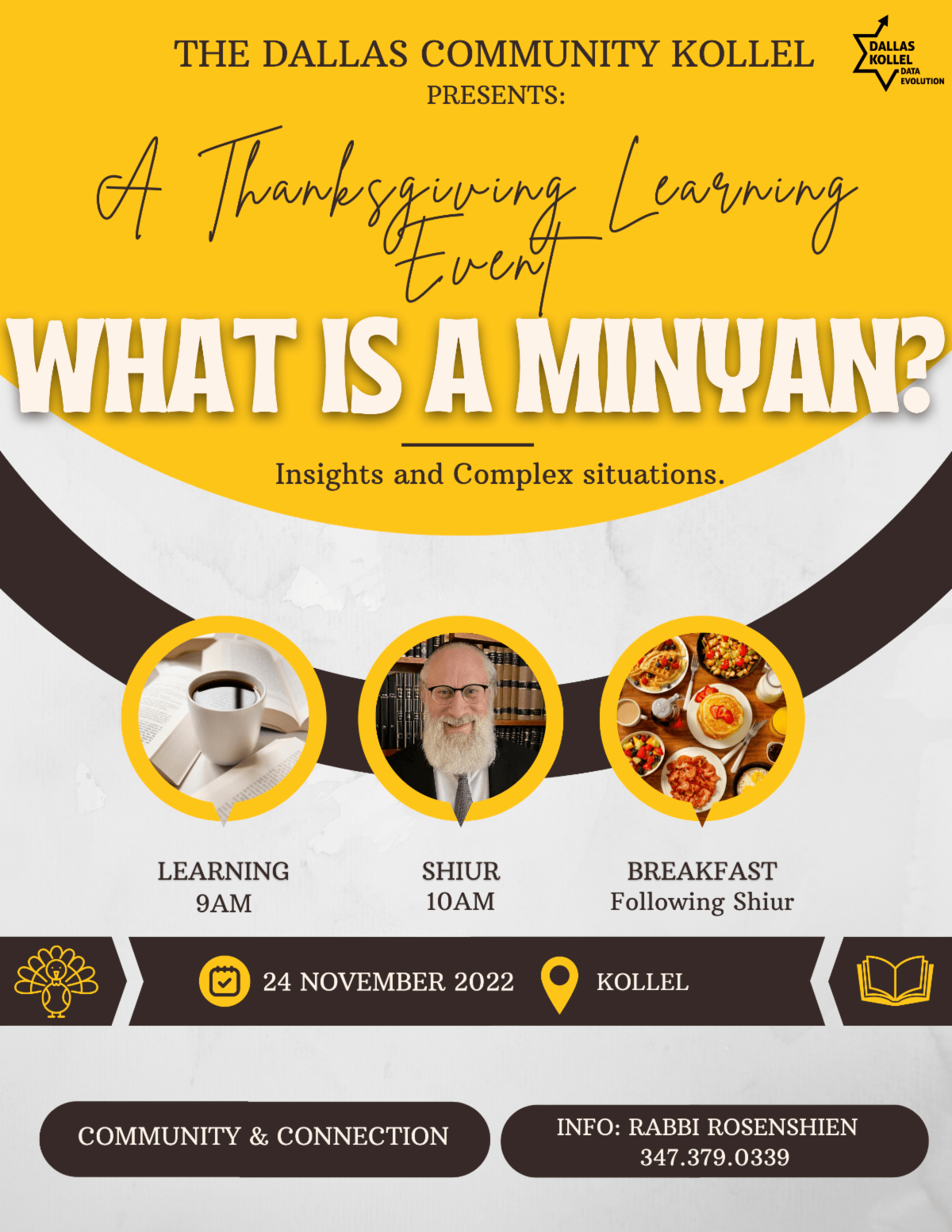 The Dallas Community Kollel Presents: A Thanksgiving Learning Event ...