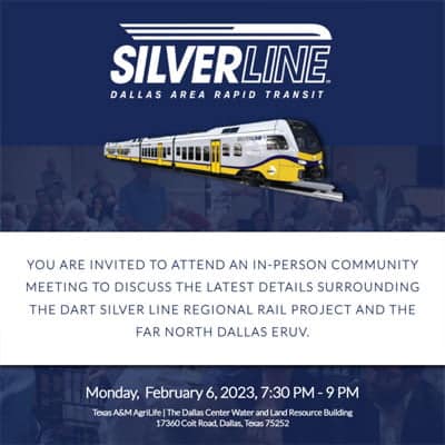 DART Silver Line Regional Rail Project And The Far North Dallas Eruv ...
