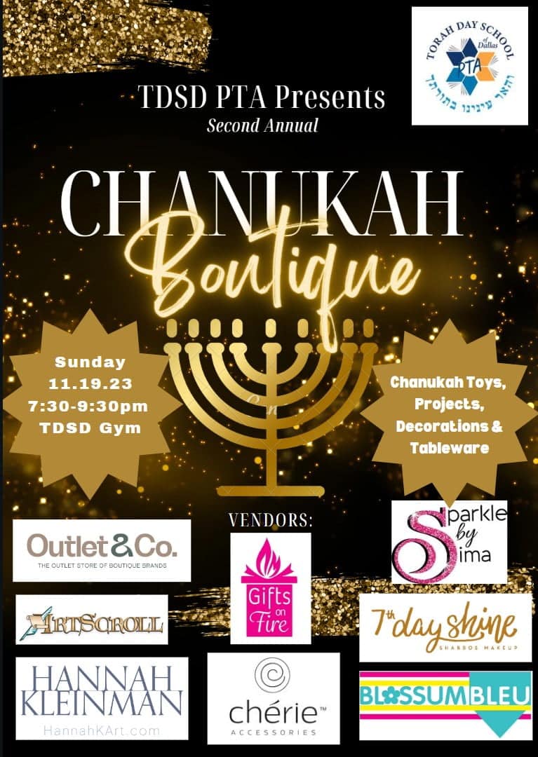 TDSD PTA Presents Second Annual Chanukah Boutique - DOJLife.com 2023